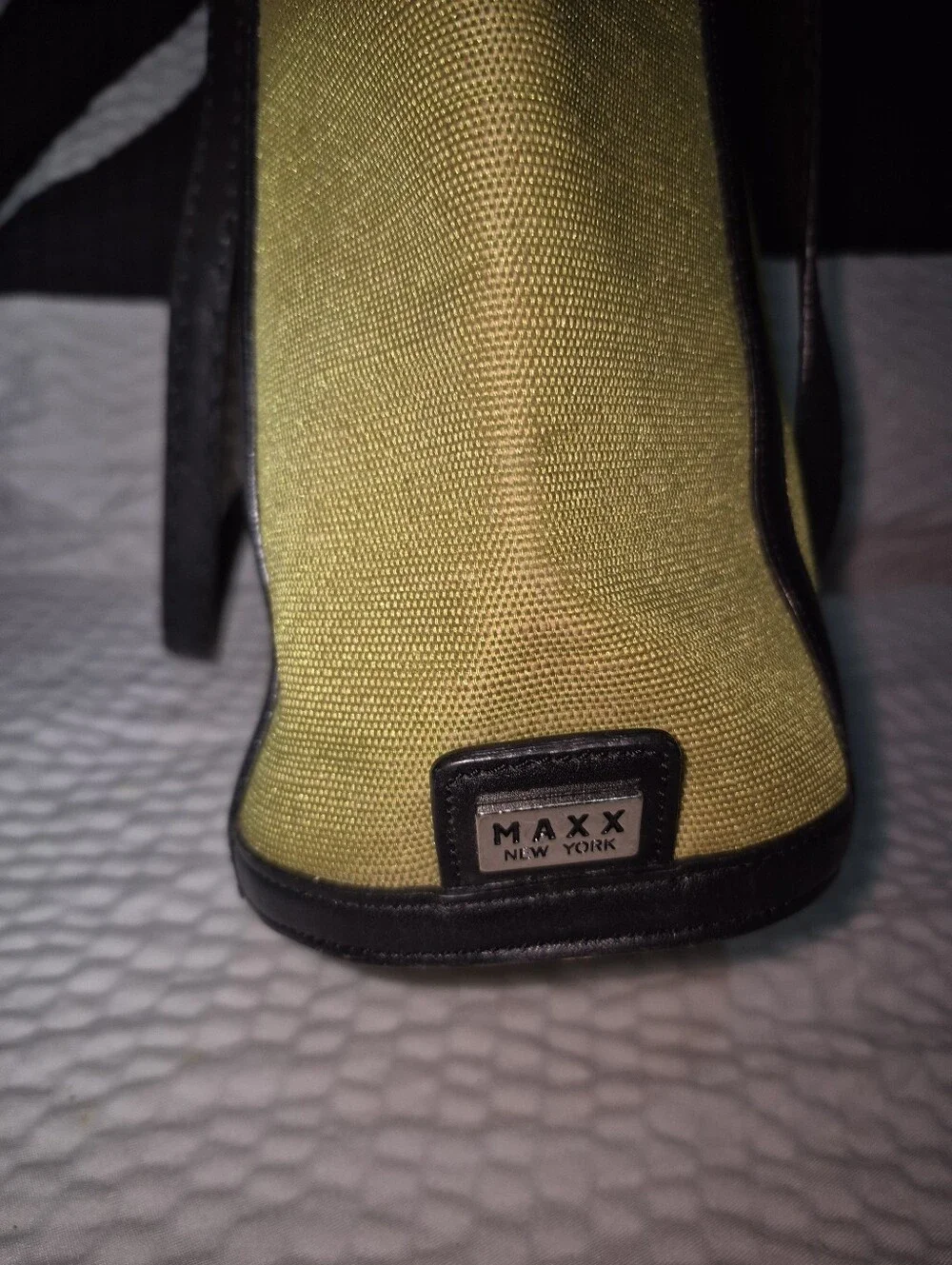 Maxx New York | Bags | Maxx New York Yellow Canvas Tote With Black Trim ...
